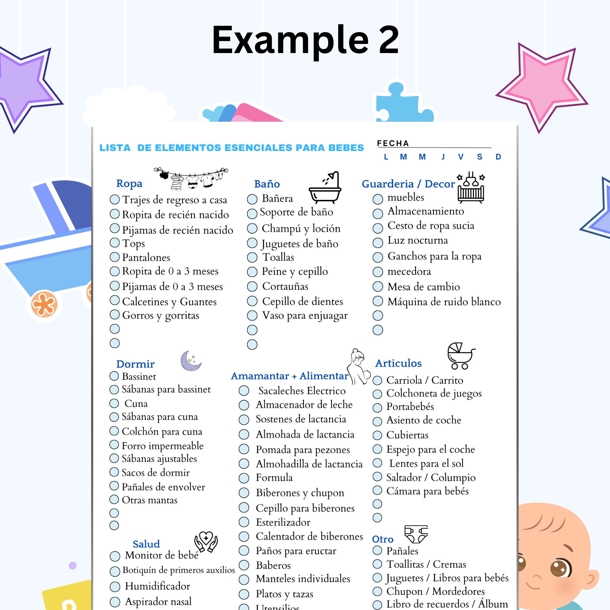 Baby Essentials Checklist Printable, Newborn Checklist, Nursery ...