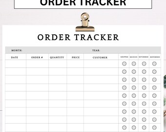 Online Order Tracker, Shopping List, Purchase Log Digital Planner ...