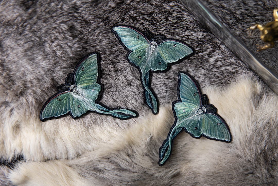 Embroidered Luna Moth Iron on Patch Sew on Applique - Etsy