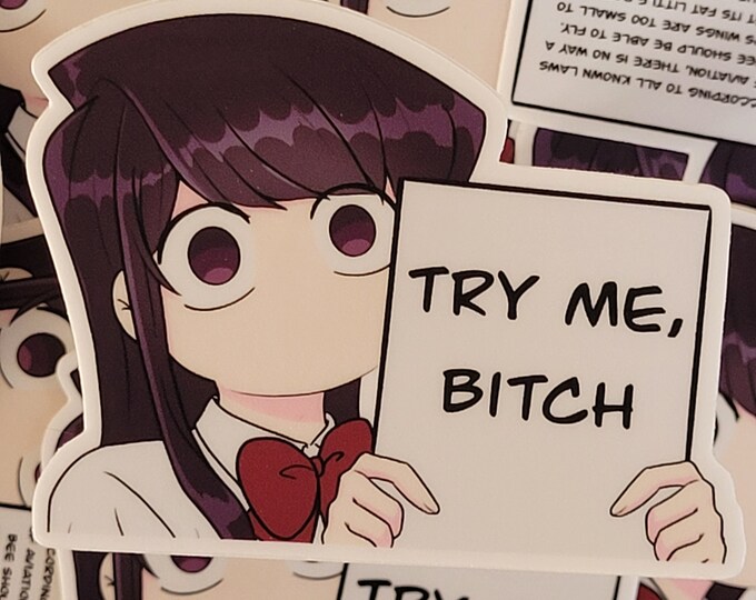Anime Girl Komi With Signs Stickers - Etsy