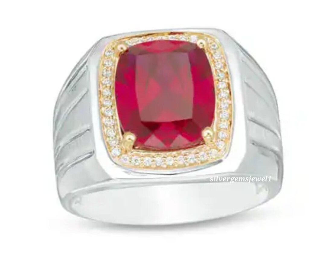 RUBY RING Boys Men's Heavy Ring 925 Sterling Silver Ring Hand Made Ring ...