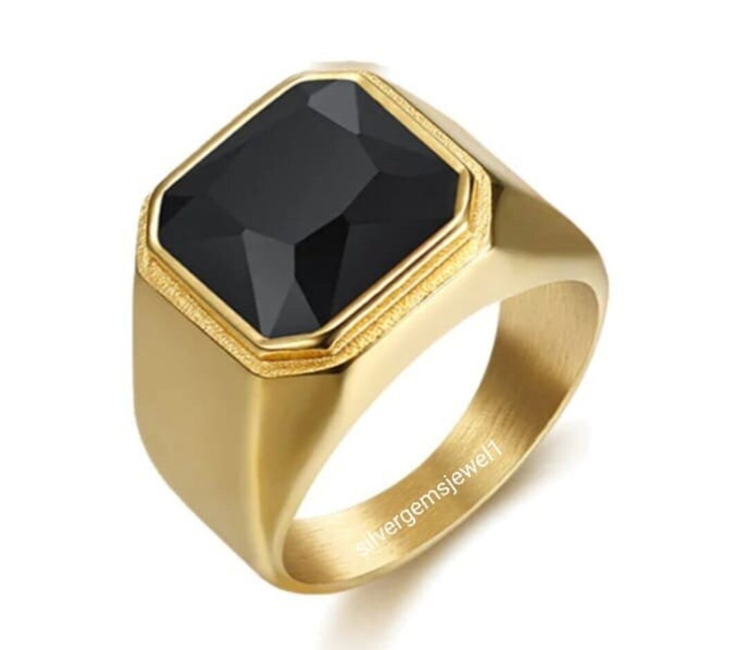 BLACK ONYX Silver Boys Ring 925 Sterling Silver Boys Ring Handmade Gift ...
