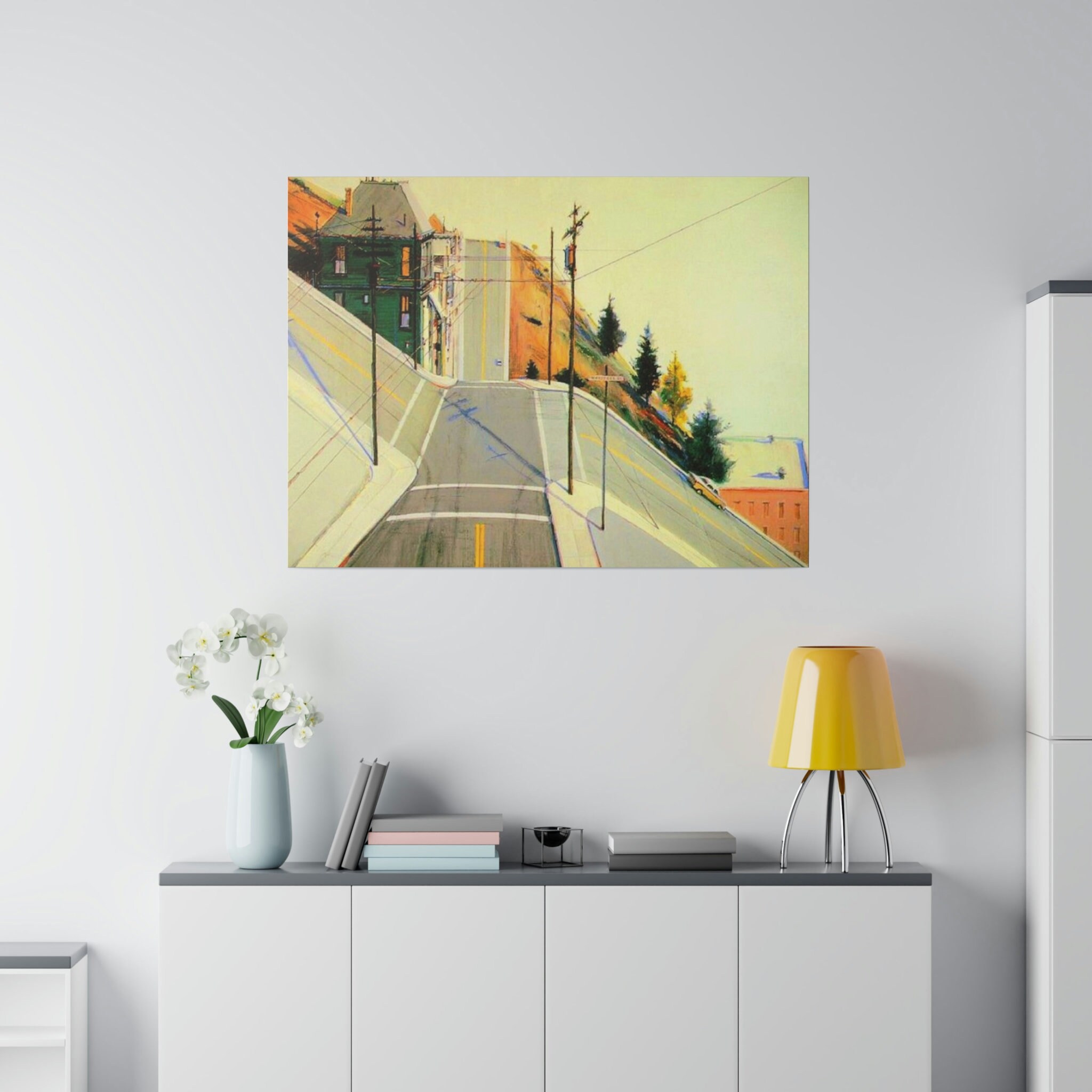24th Street Intersection San Francisco Canvas Art by Wayne Thiebaud ...