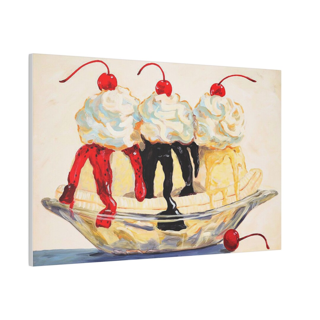 Ice Cream Sundaes by Wayne Thiebaud | Canvas Artwork | American Artist ...