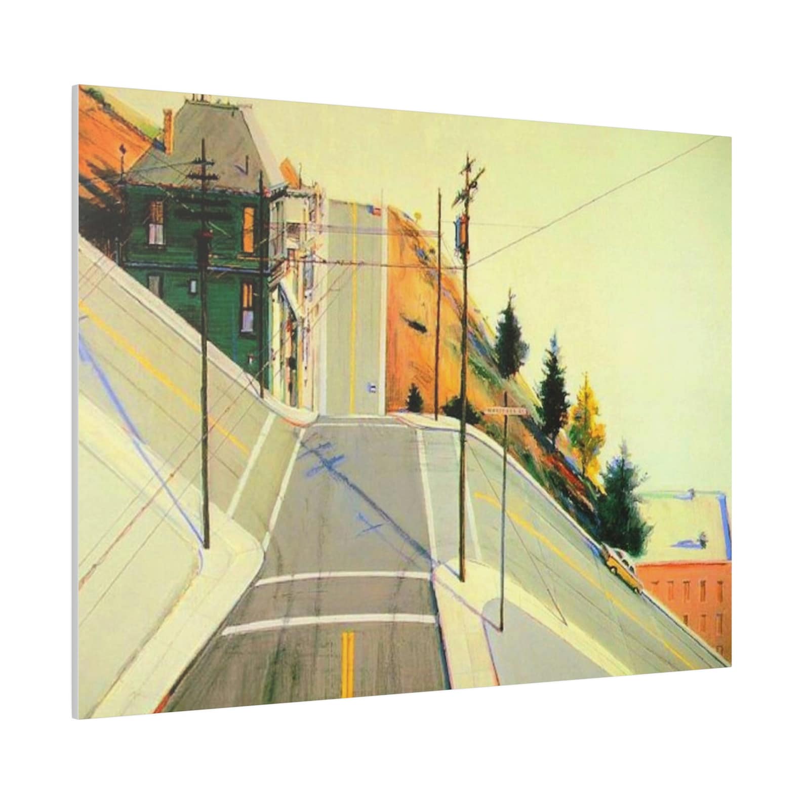 24th Street Intersection San Francisco Canvas Art by Wayne Thiebaud ...