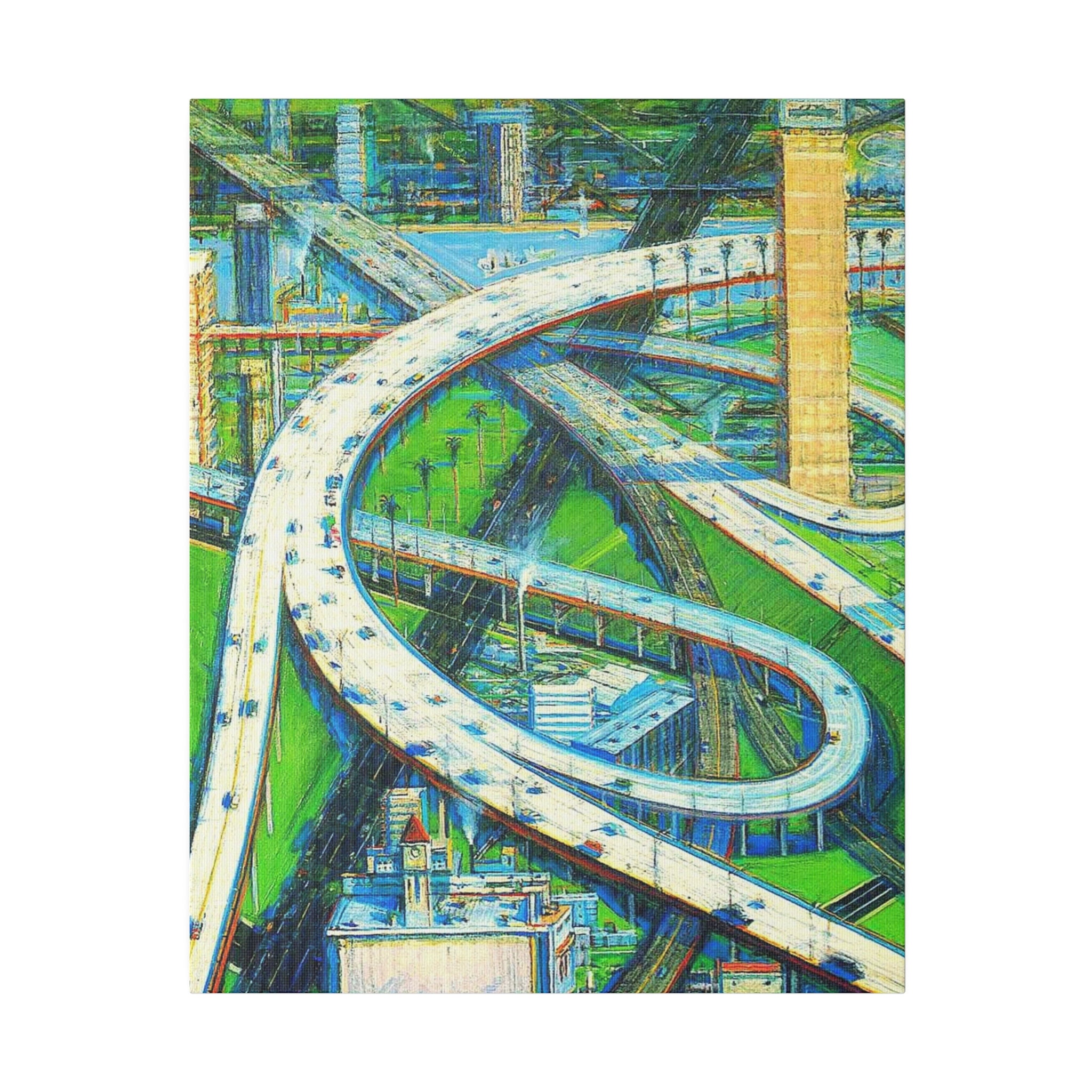 Urban Freeways by Wayne Thiebaud - Canvas Art - Etsy