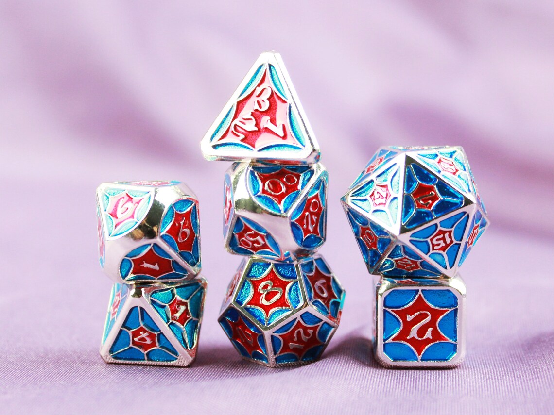 Metal Solids Dice Set | Dungeons and Dragons | MTG Tabletop Game Dice ...