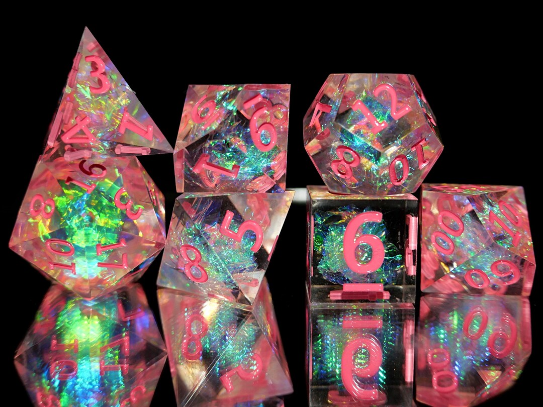 Personalized Sparkling Resin Dice Set | Order Dice and Get a Free ...