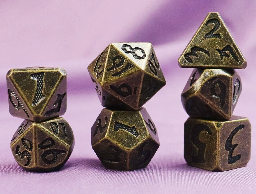 Metal Solids Dice Set | Dungeons and Dragons | MTG Tabletop Game Dice ...