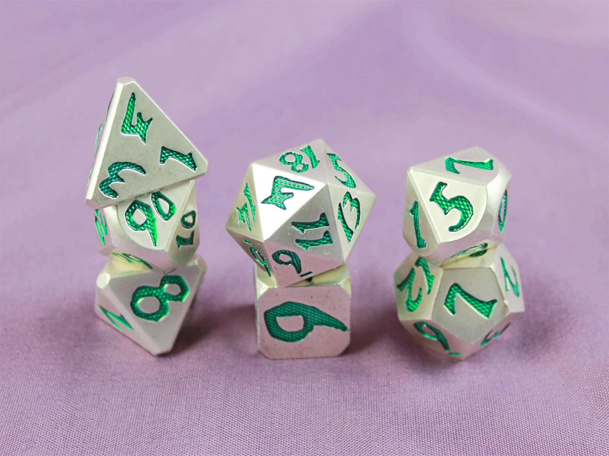 Metal Solids Dice Set | Emerald Green | Dungeons and Dragons | MTG ...
