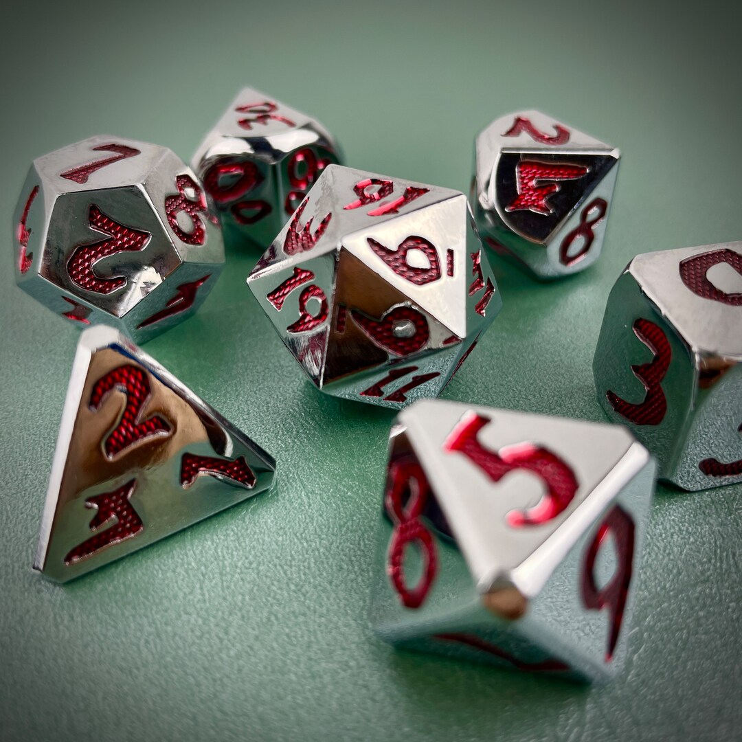 Metal Solids Dice Set Dnd Dungeons and Dragons MTG Tabletop - Etsy