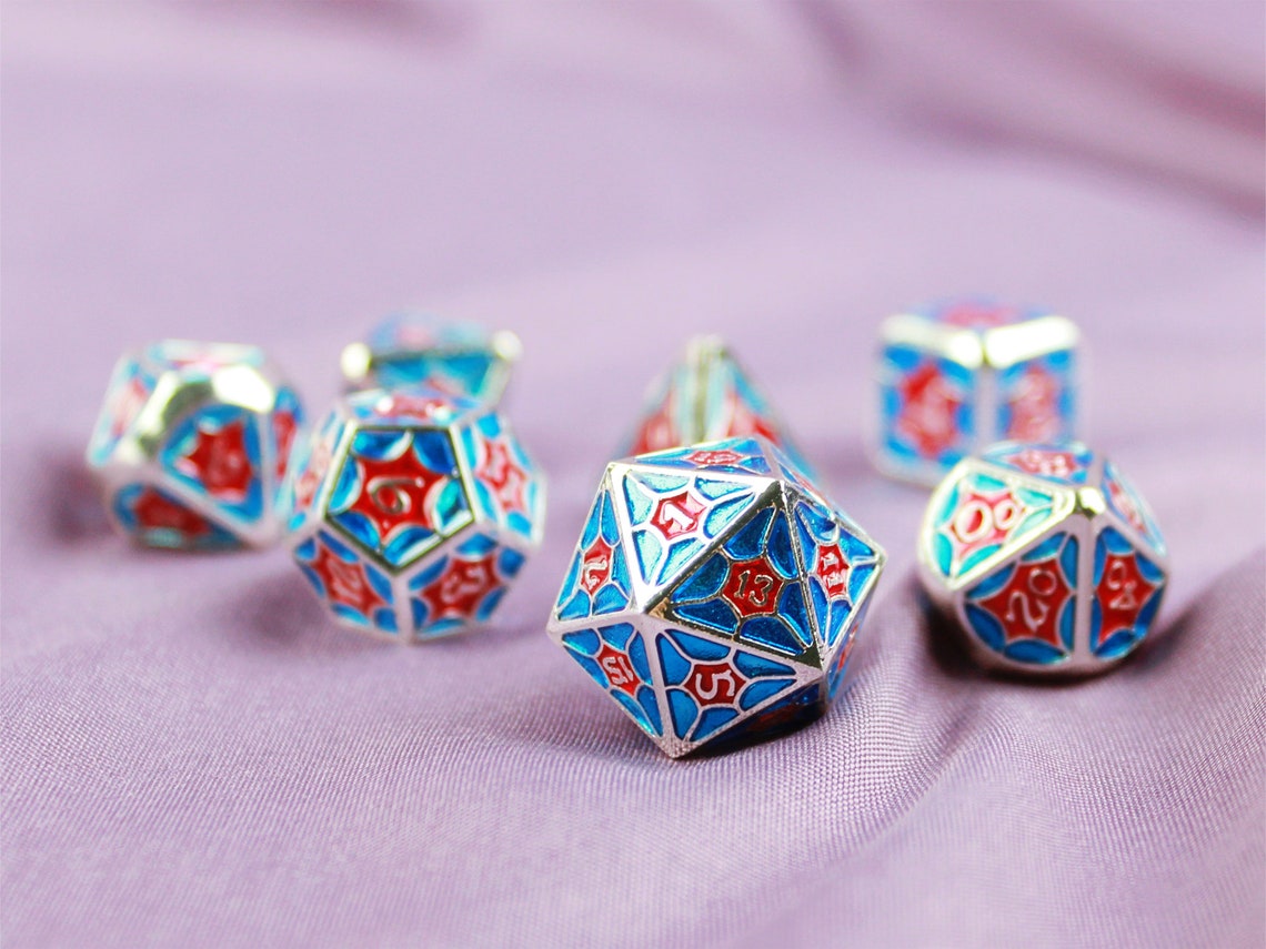Metal Solids Dice Set | Dungeons and Dragons | MTG Tabletop Game Dice ...