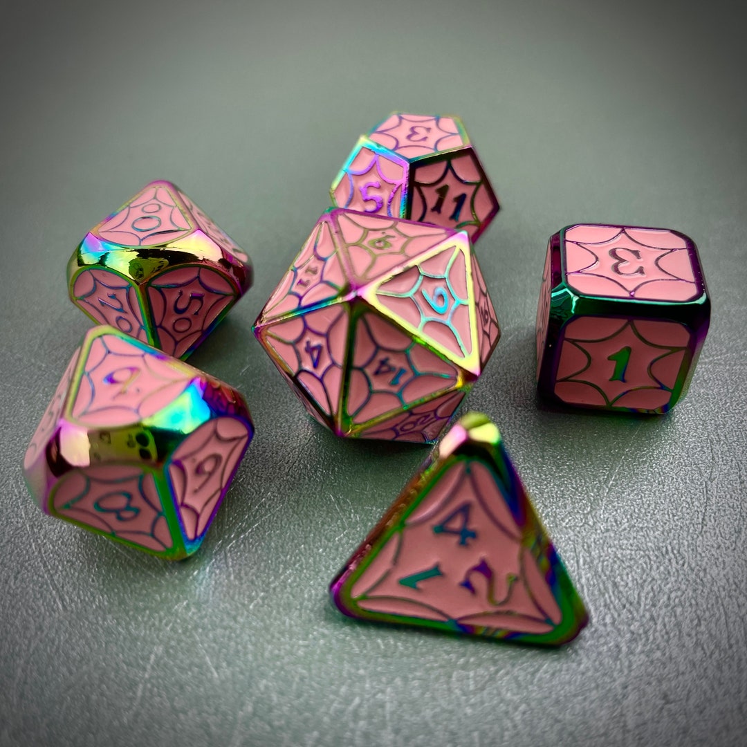 Metal Solids Dice Set Dnd Dungeons and Dragons MTG Tabletop - Etsy