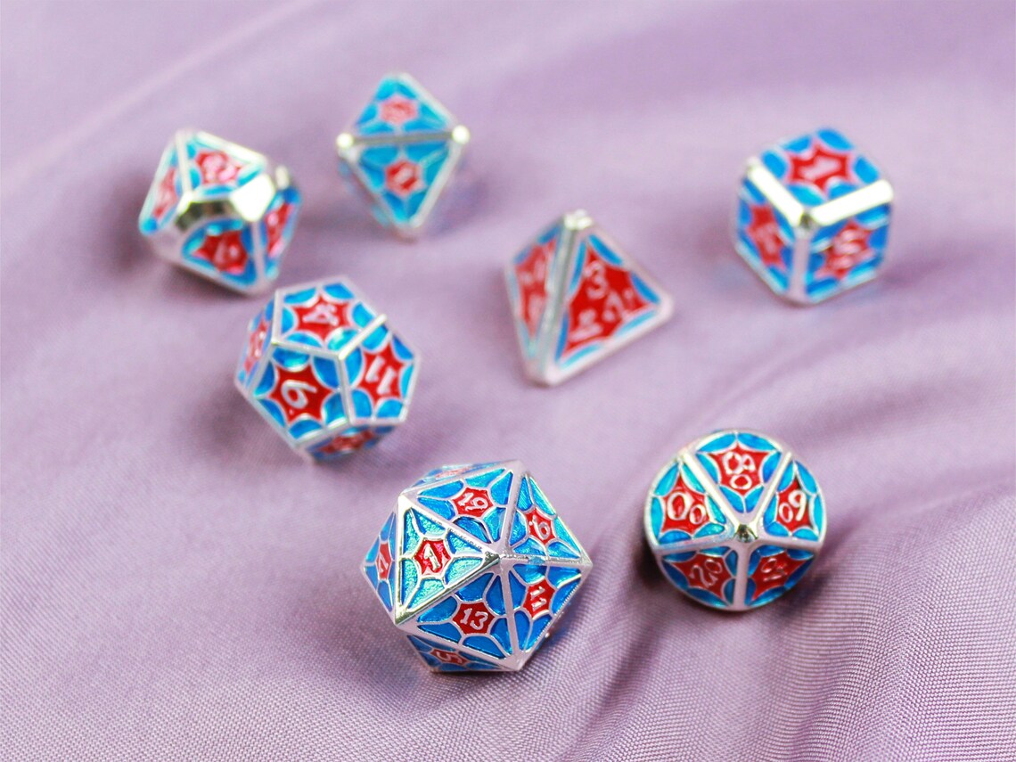 Metal Solids Dice Set | Dungeons and Dragons | MTG Tabletop Game Dice ...