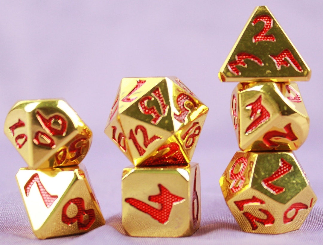 Metal Solids Dice Set | Dungeons and Dragons | MTG Tabletop Game Dice ...