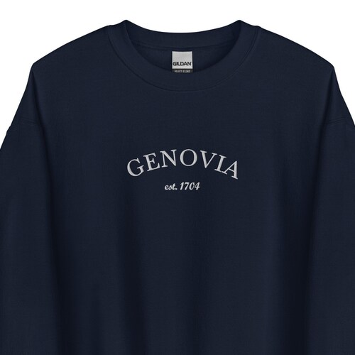 University of Genovia Unisex Embroidered Sweatshirt - Etsy