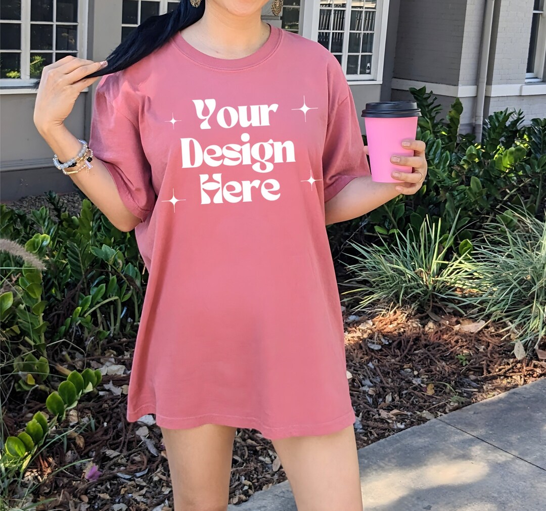 Watermelon Comfort Colors C1717 Mockup, Oversized Tshirt Mockup ...