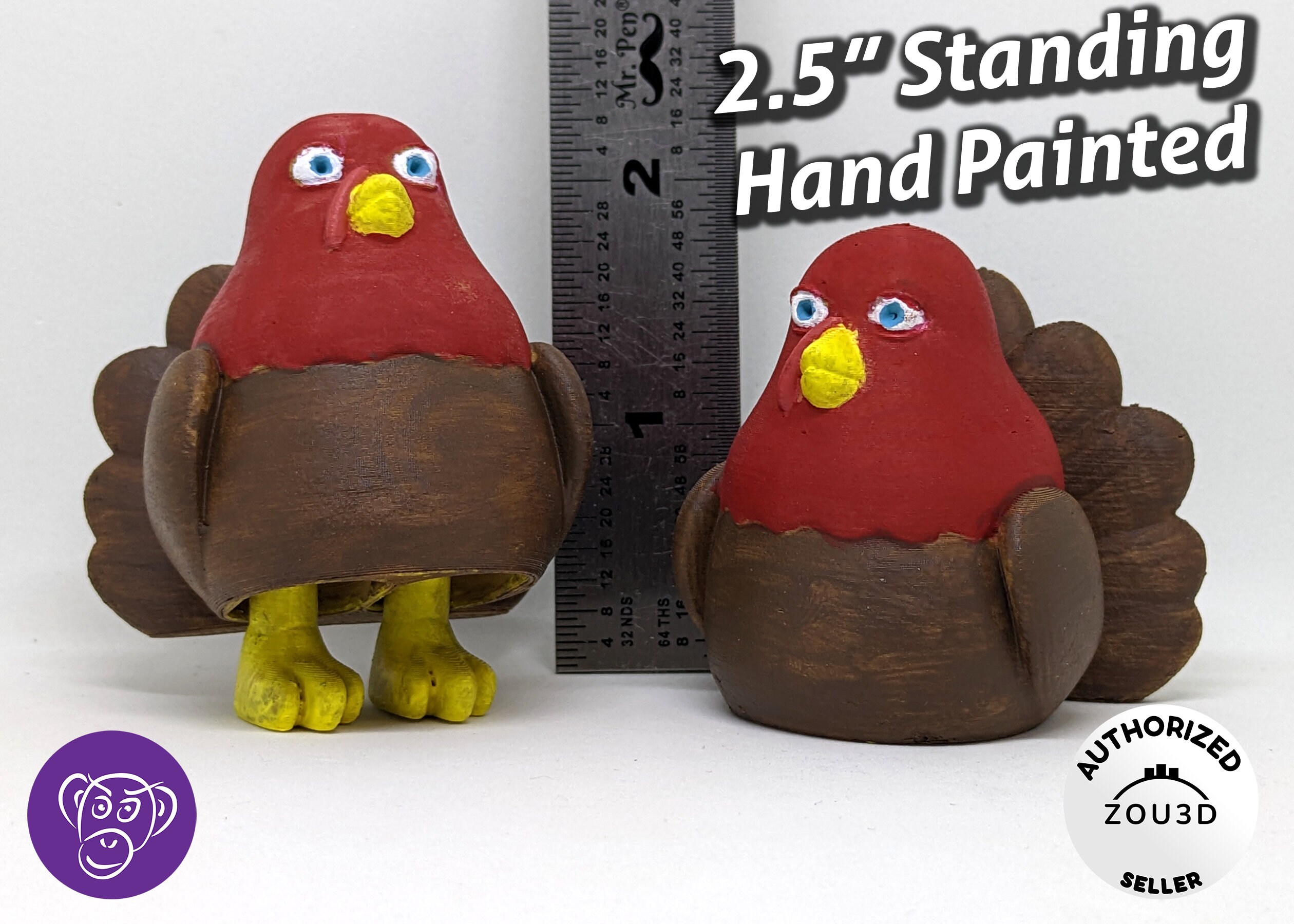 Standing Turkey With Legs / 3D Printed / Decoration From Zou3d - Etsy