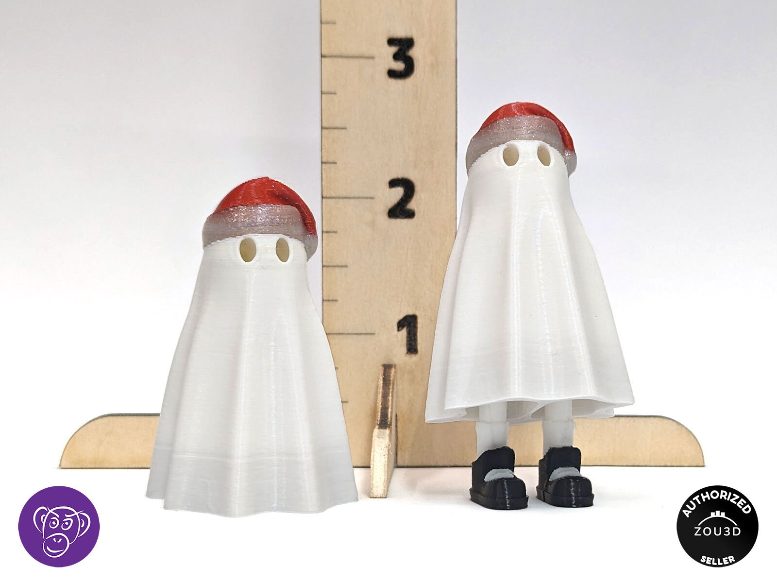 Standing Christmas Ghost With Feet & Christmas Tree With Feet, With ...