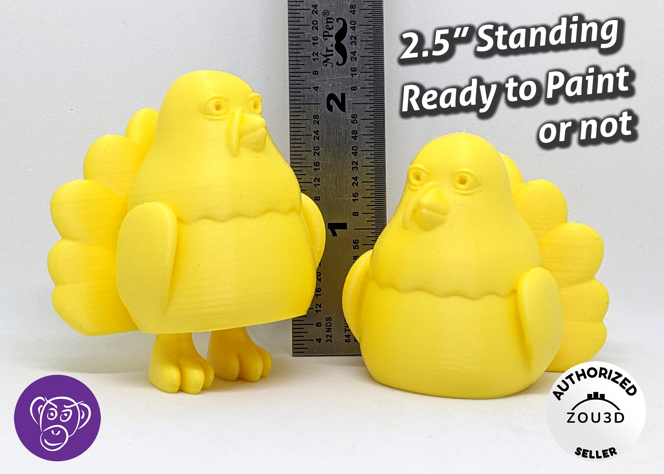 Standing Turkey With Legs / 3D Printed / Decoration From Zou3d - Etsy