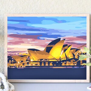 Sydney Opera House, Paint by Numbers Kit, DIY Painting on Canvas ...