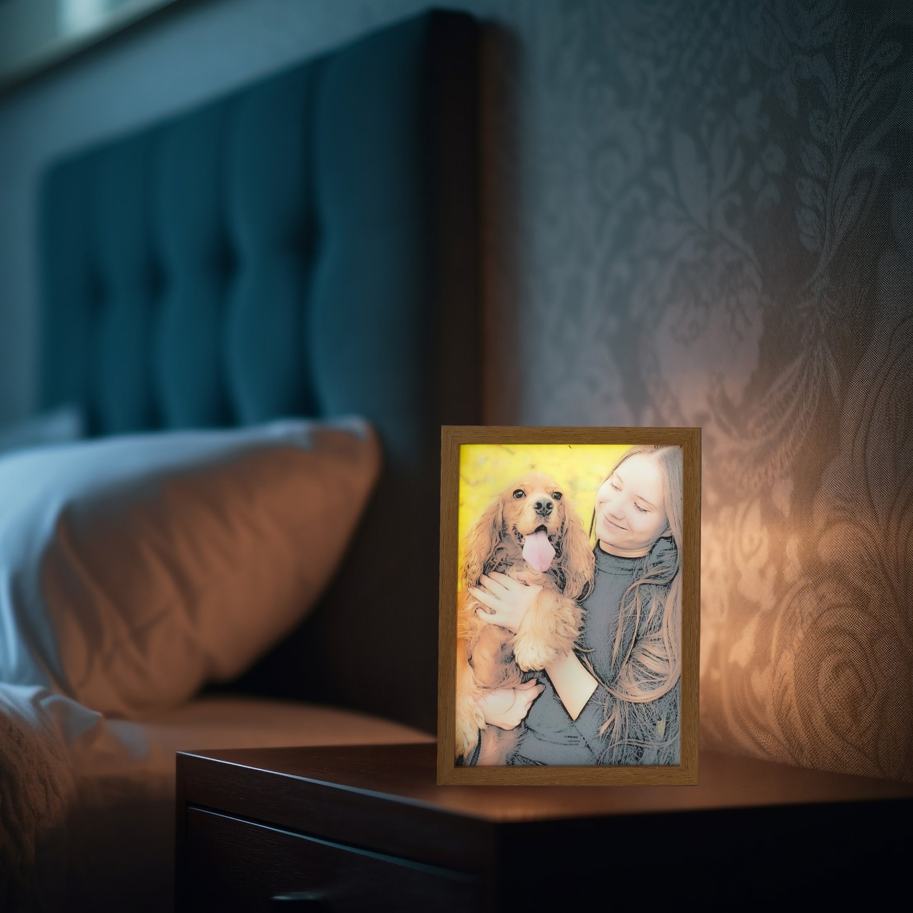 Custom LED Light Painting by Photo Shadow Box Painting - Etsy