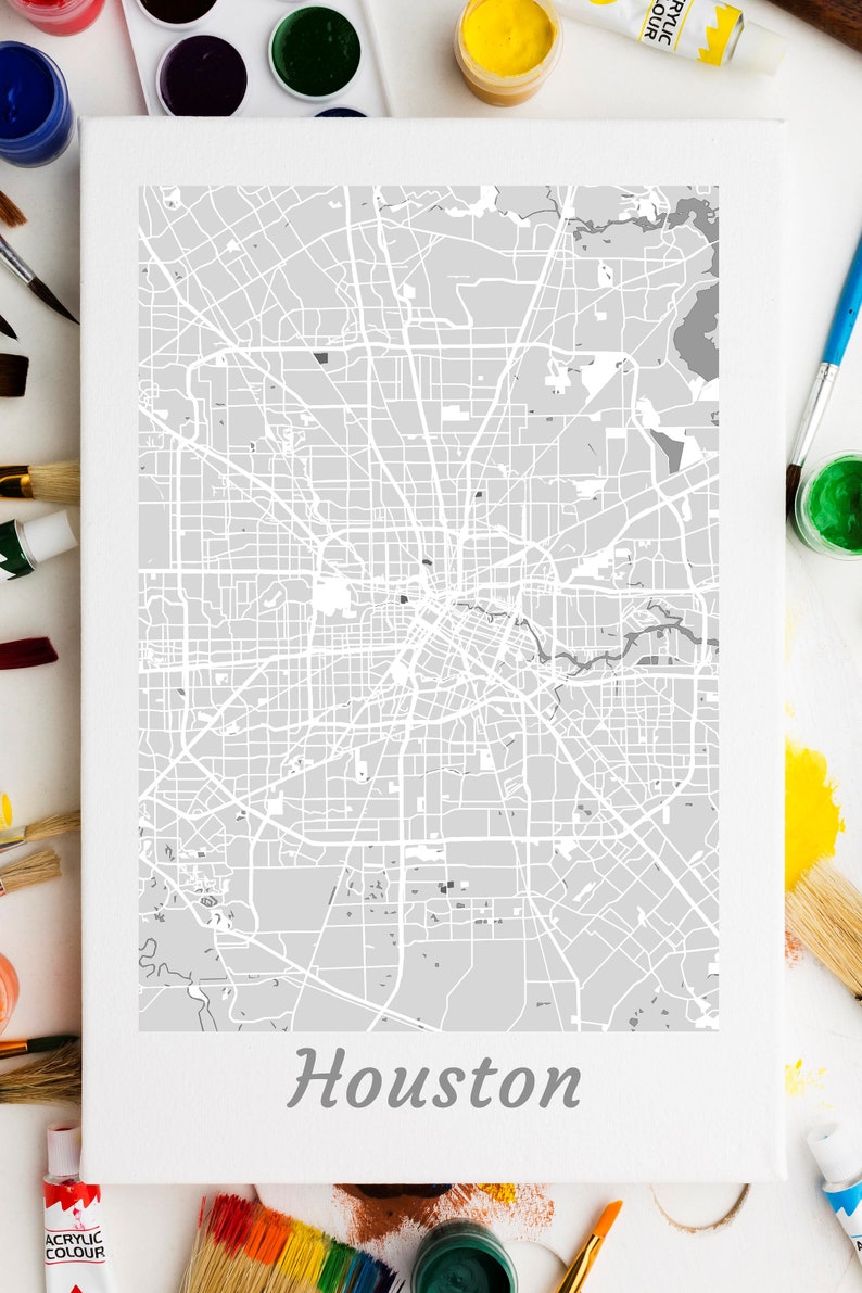 Custom Watercolor City Map Coloring Kit Personalized Line - Etsy