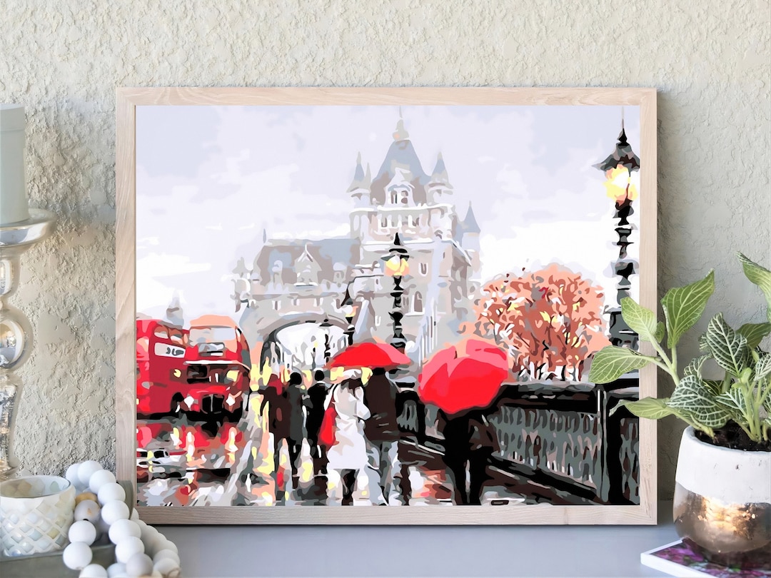 London Tower Bridge, Paint by Numbers Kit, Painting on Canvas, Color by ...