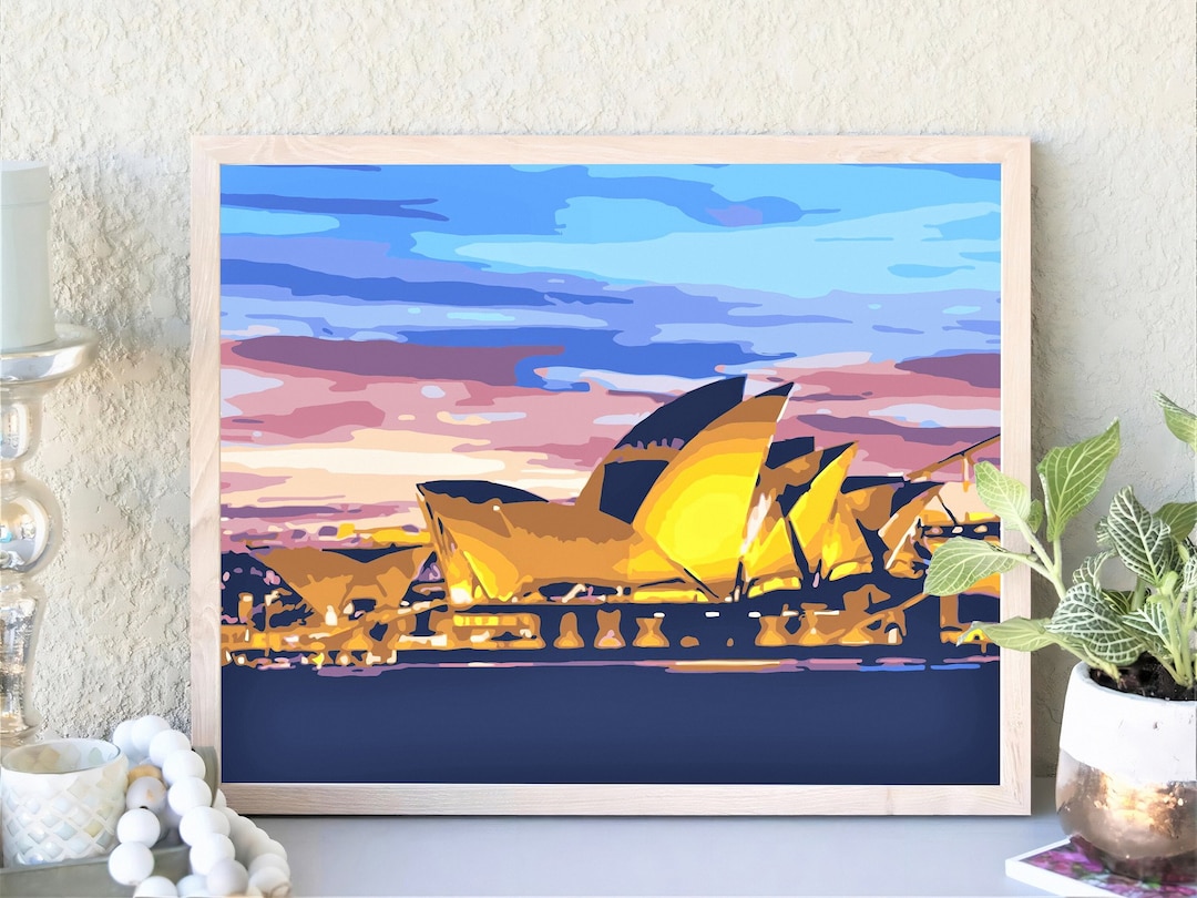 Sydney Opera House, Paint by Numbers Kit, DIY Painting on Canvas ...
