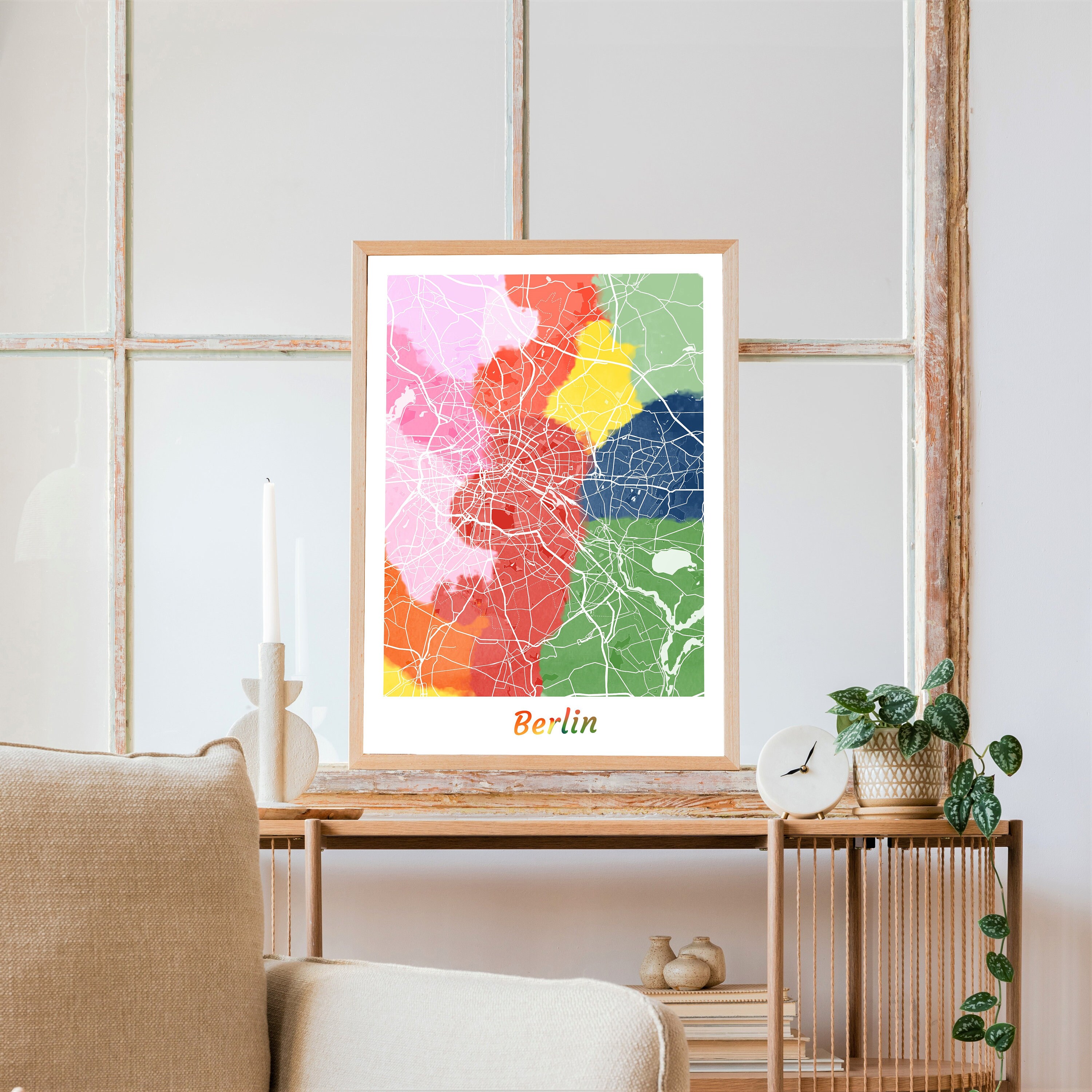 Berlin Watercolor Coloring City Map Kit Germany Map DIY Kids - Etsy