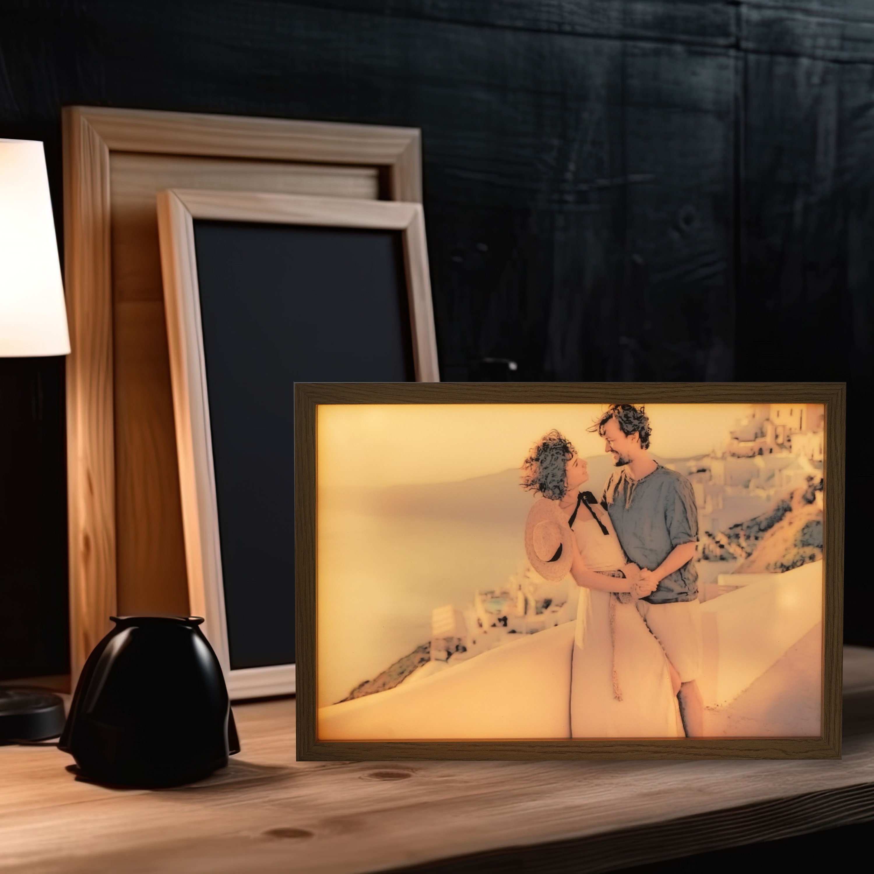 Custom LED Light Painting by Photo, Shadow Box Painting, Bedside Desk ...