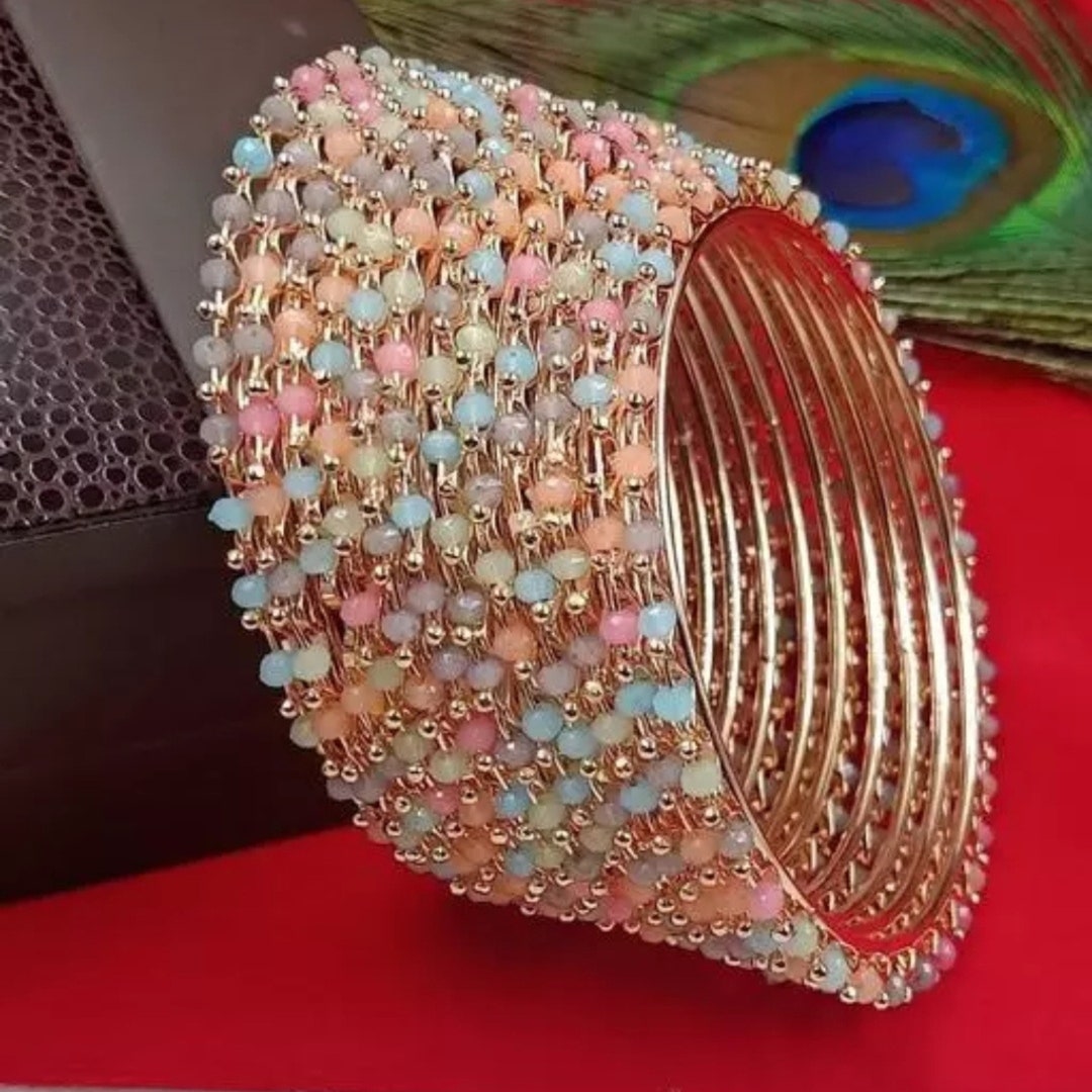 Beautiful Metal Bangle Set Unique Party Wear and Wedding Wear Design - Etsy