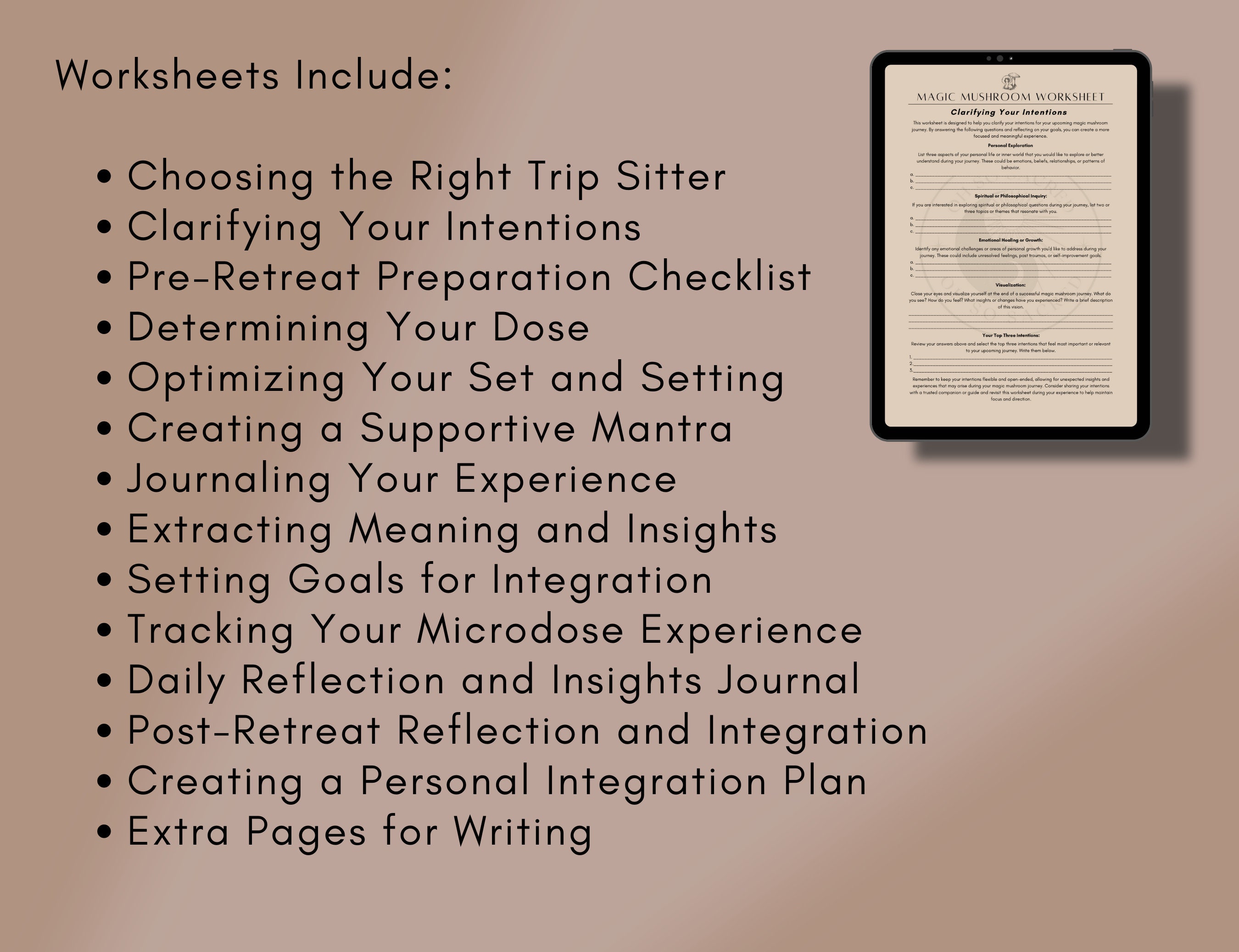 Magic Mushroom Guide & Journal | Printable Comprehensive Worksheets ...