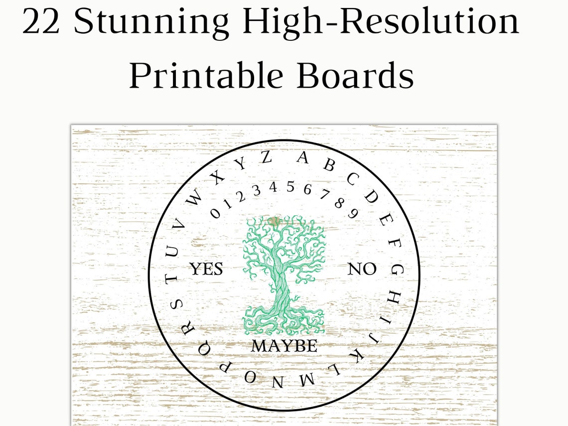 22-pack Pendulum Board Printable Pendulum Board Print Divination Board ...