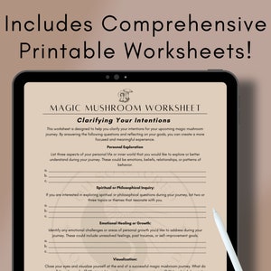 Magic Mushroom Guide & Journal | Printable Comprehensive Worksheets ...