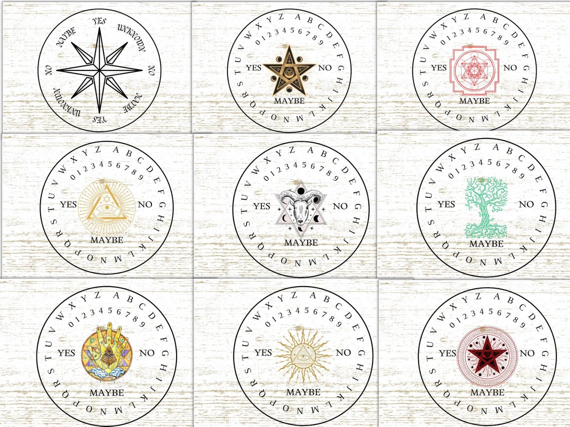 22-pack Pendulum Board Printable | Pendulum Board Print | Divination ...