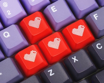 Keycaps Set Heart - Etsy