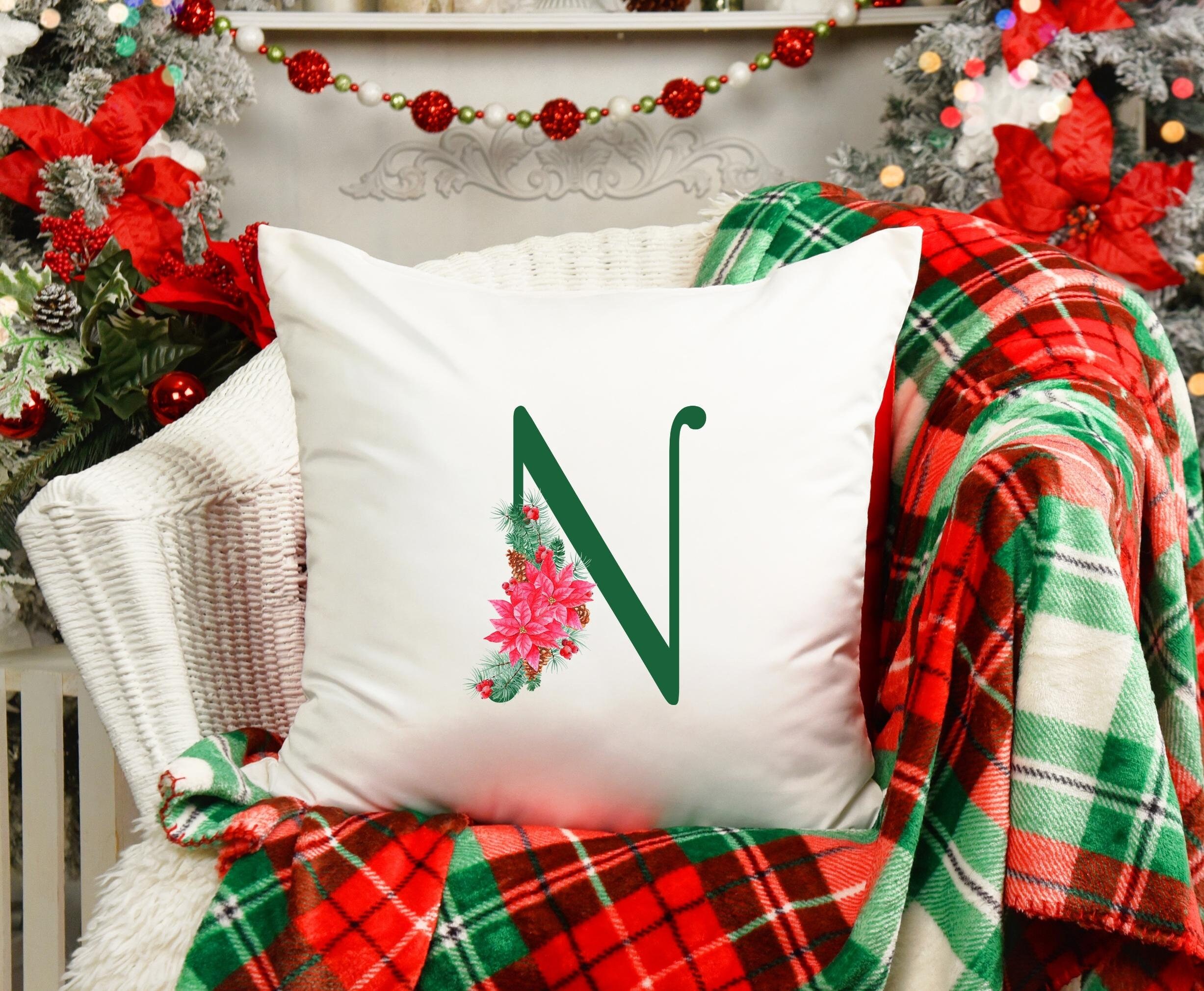 Christmas Alphabet Letters PNG Clipart • Floral Watercolor Poinsettia ...