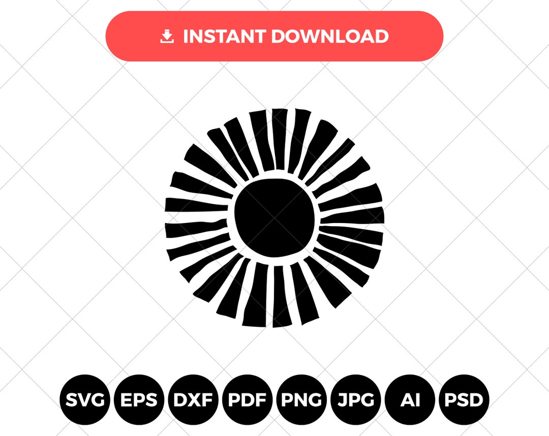 Digital Sun No. 7 - Svg, Eps, Dxf, Pdf, Jpg, Png, Jpg, Psd, Ai ...