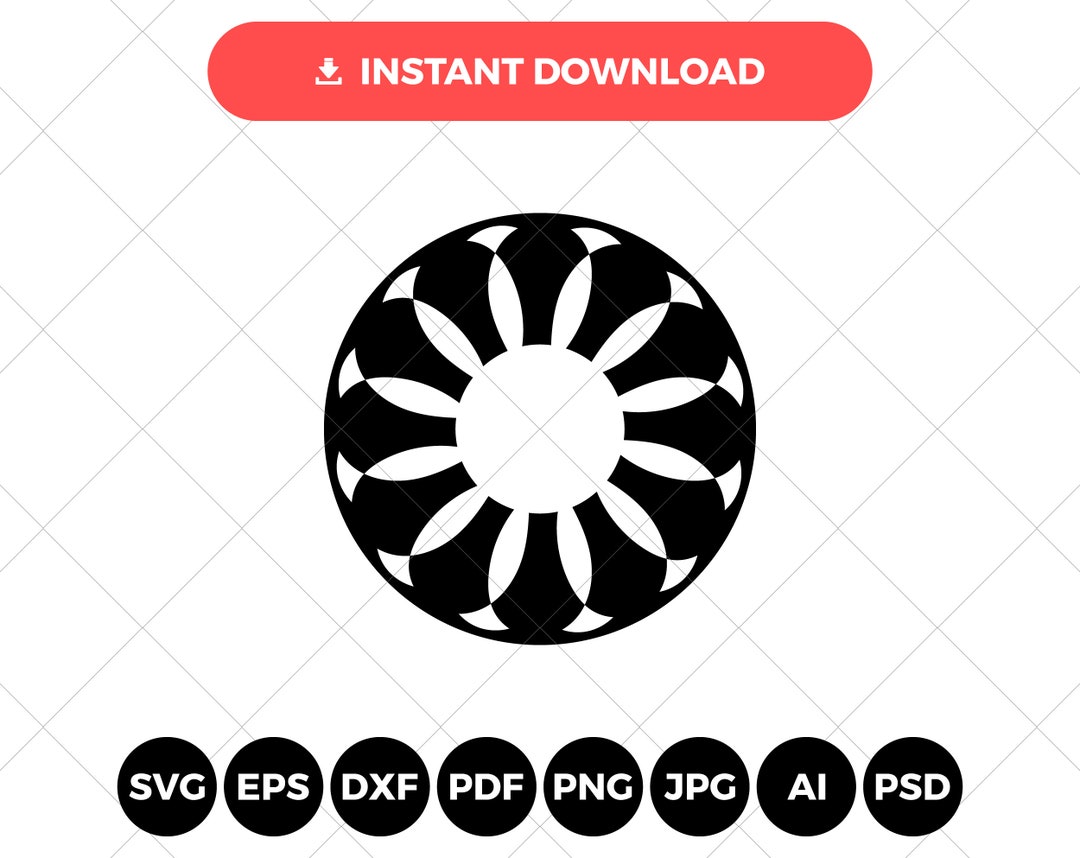 Mandala No. 5 - Svg, Eps, Dxf, Pdf, Jpg, Png, Jpg, Psd, Ai, Photoshop ...