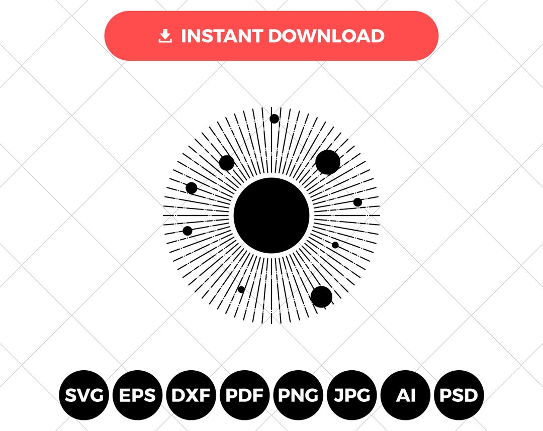 Sun No. 3 - Svg, Eps, Dxf, Pdf, Jpg, Png, Jpg, Psd, Ai, Photoshop ...