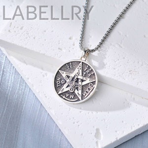 Sterling Silver Protective Pentacle Necklace, Sacred Pentagram Pendant ...