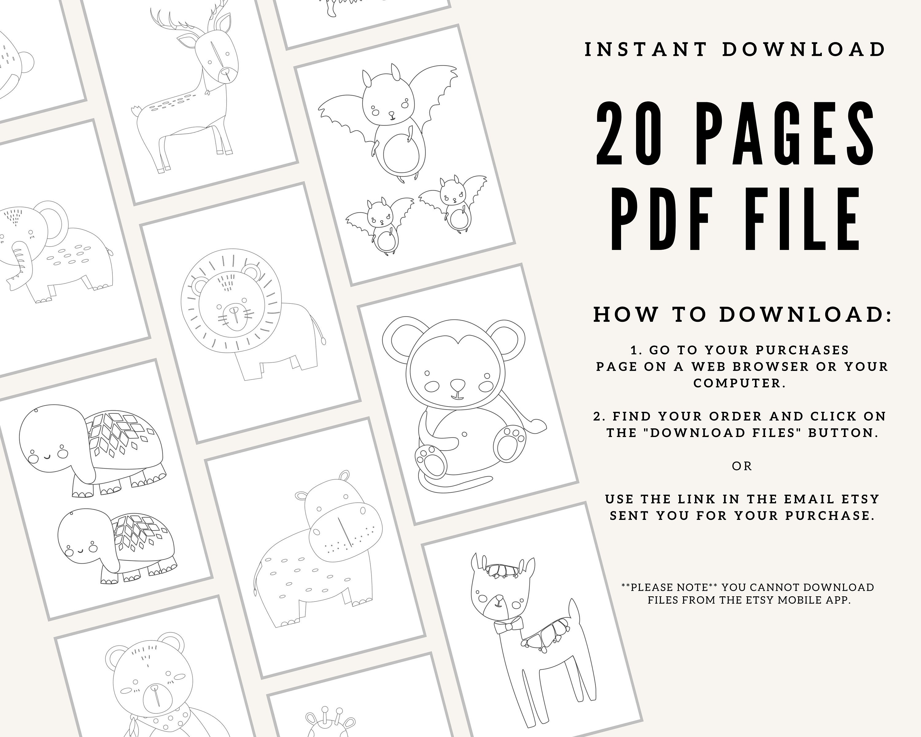 20 Cute Baby Animals Coloring Pages for Kids & the Whole Family ...