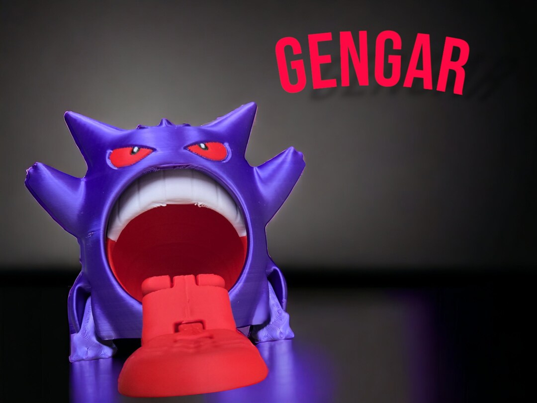3D Printed Satin Flexible Gengar Pokémon Figurine - Etsy