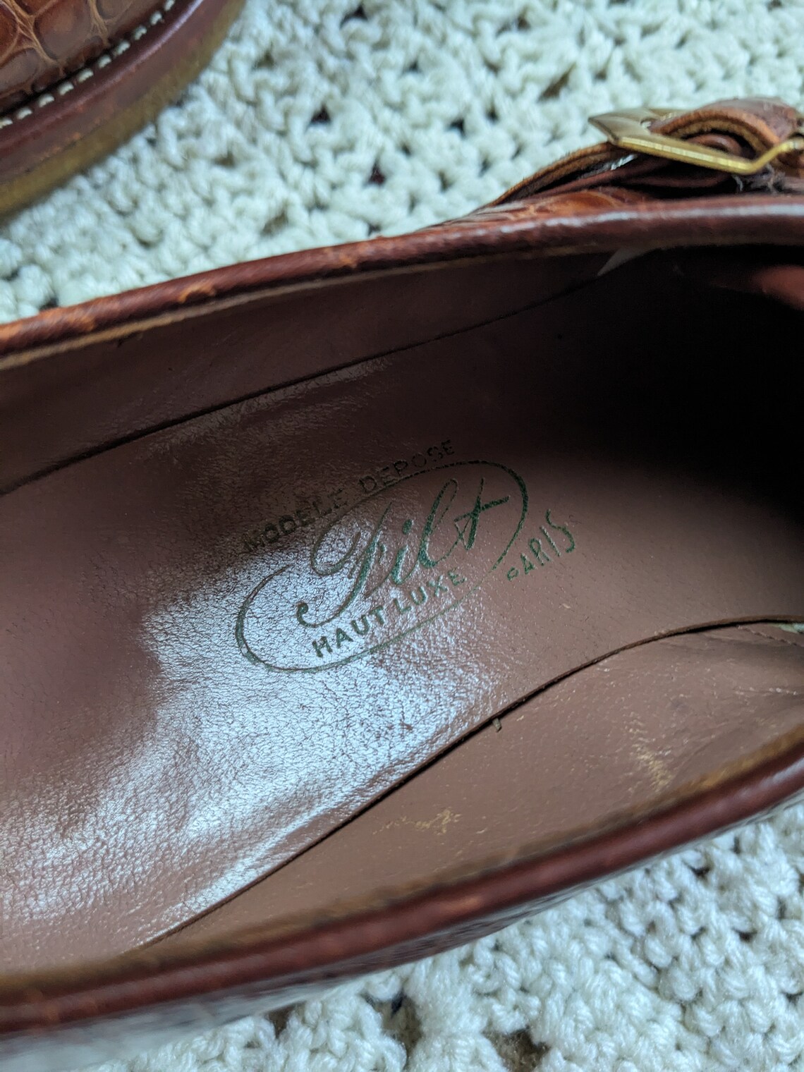 Rare 1930s 1940s 1950s French Paris Brown Leather Loafer Shoes 38 7 US ...