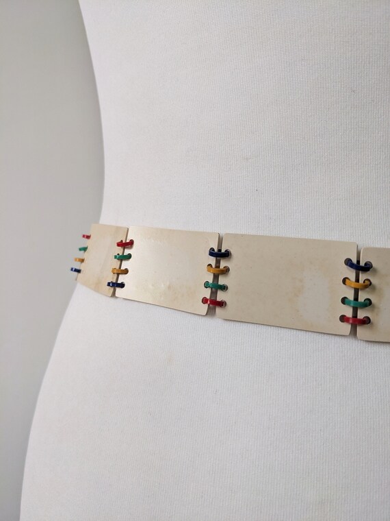 Rare 1930s articulated French plastic belt Art Deco - Gem