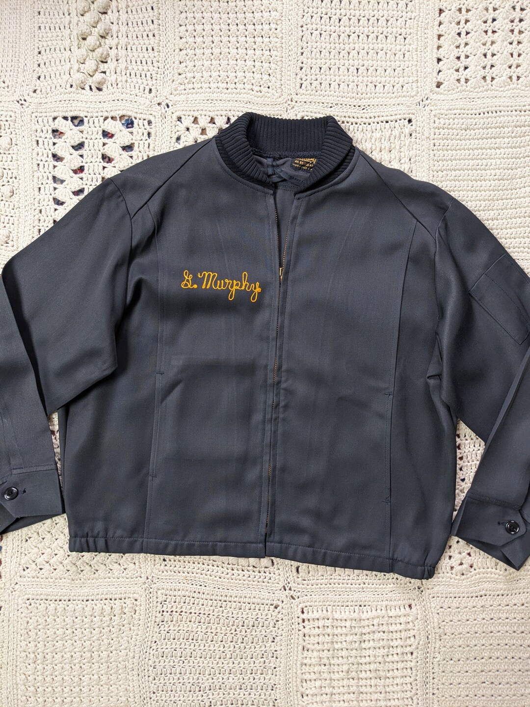 Vintage American Workwear Work Jacket Cotton Twill Made in USA 46 Large ...