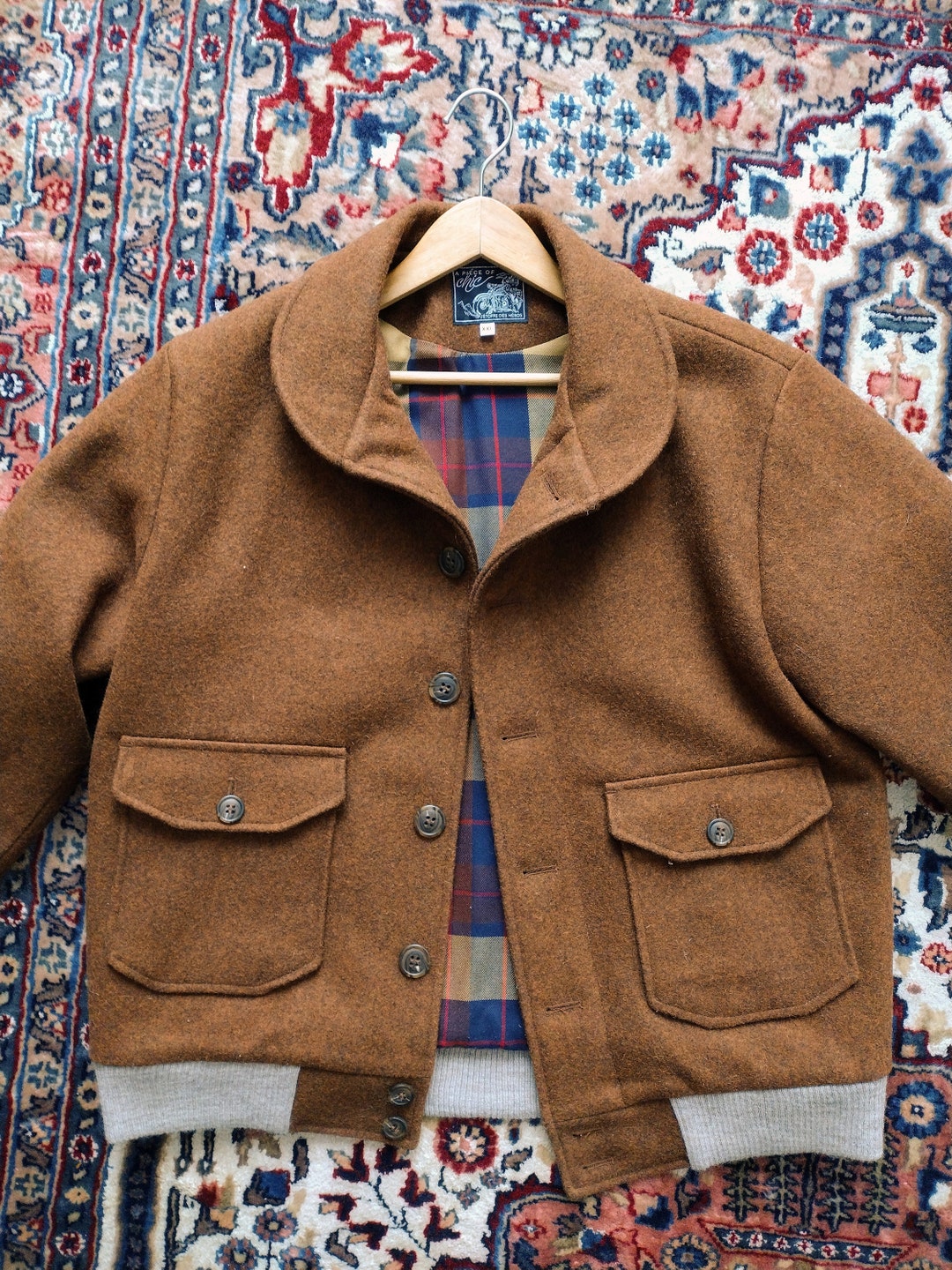 A Piece of Chic French Repro 1930s 1940s Sport Jacket Brown Wool XXL - Etsy