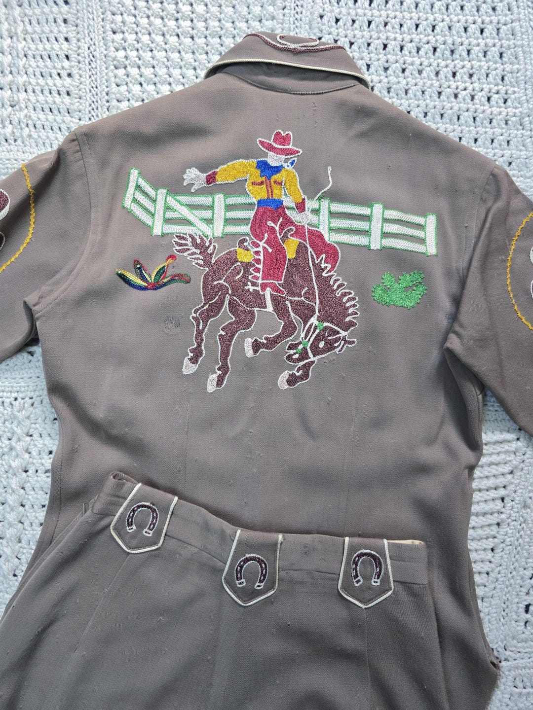 Vintage 1940s Frontex Western Cowgirl Suit: Embroidered Wool Set - Etsy