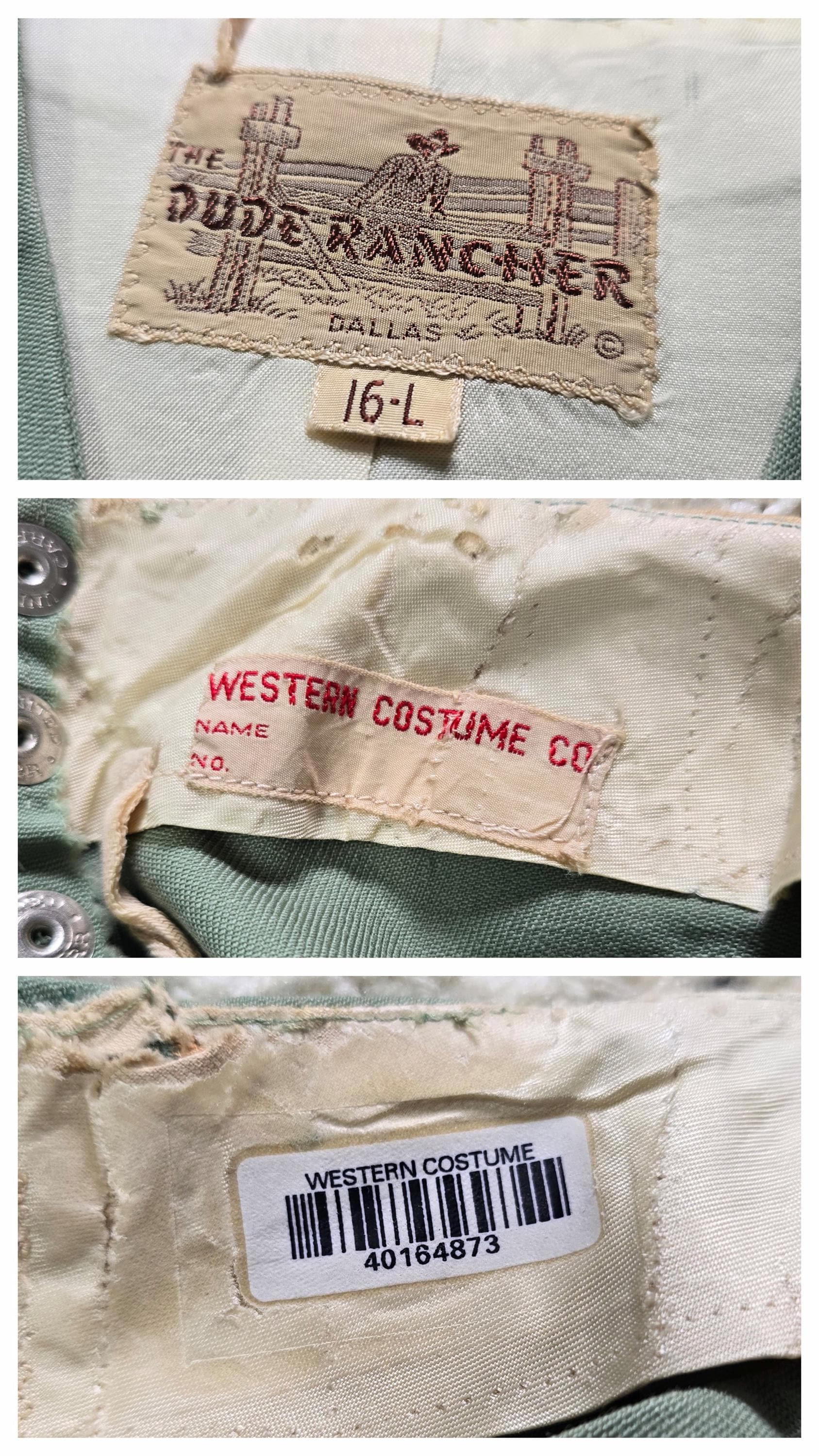 Vintage 1950s Western Suit Set: Embroidered Dude Rancher Costume, Size ...